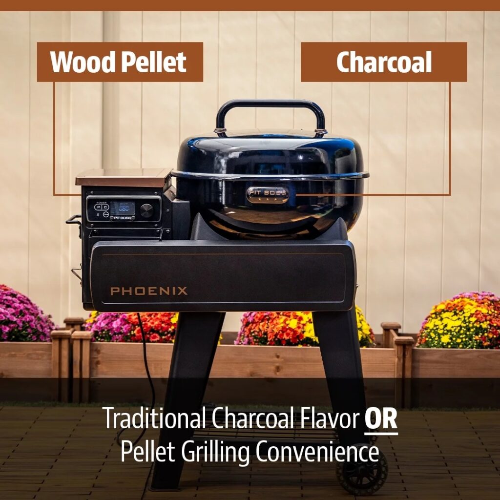 Pit Boss Phoenix Kettle Can Grill with Pellets or Charcoal for Easier ...