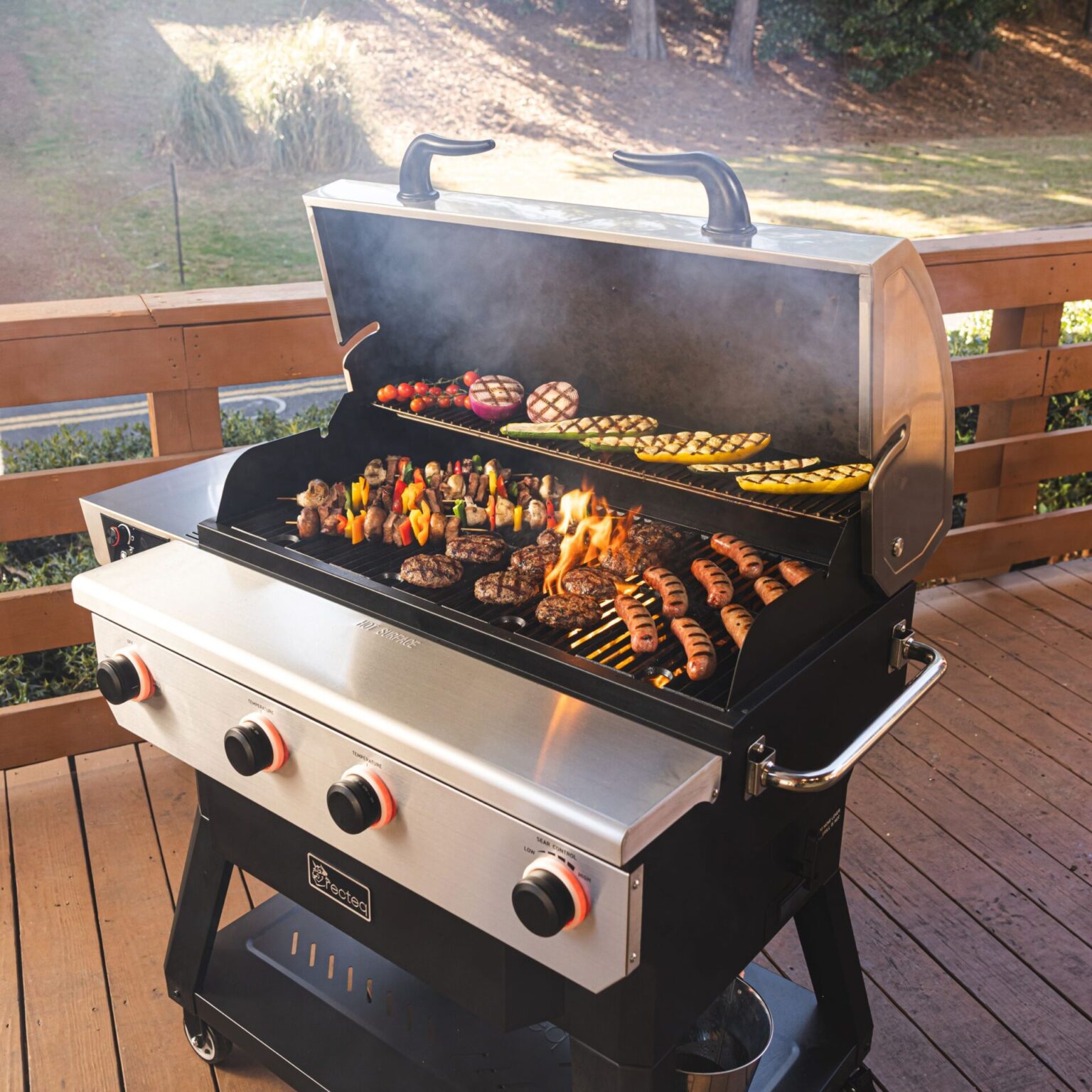 New Recteq X-Fire Pro 825 Pellet Grill - 2 Fire Pots, 1 for Open Flame ...